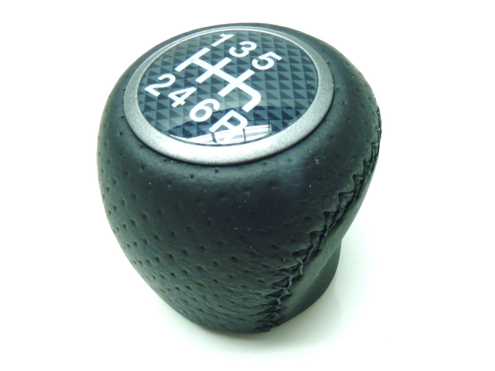 FIAT GRANDE PUNTO SPORT pomello del cambio in pelle nera effetto ...